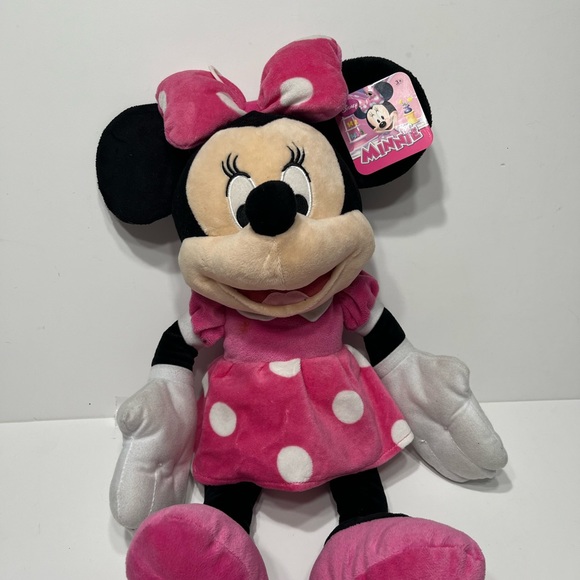 Disney | Toys | Disneys Plush Pink W White Polka Dot Minnie Mouse Soft ...